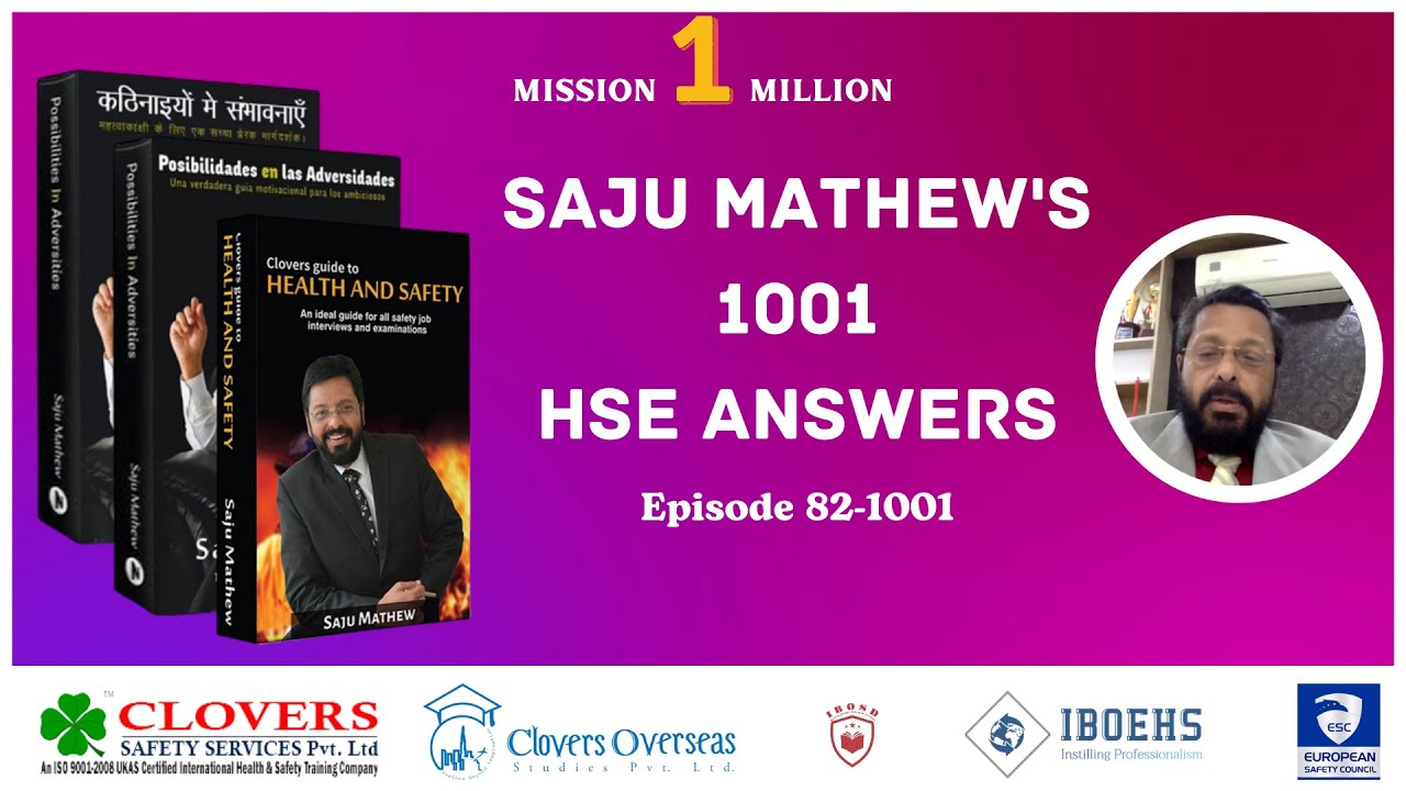 SAJU MATHEW'S 1001 HSE ANSWERS E82 [ Saju Mathew ] [Clovers Safety ...