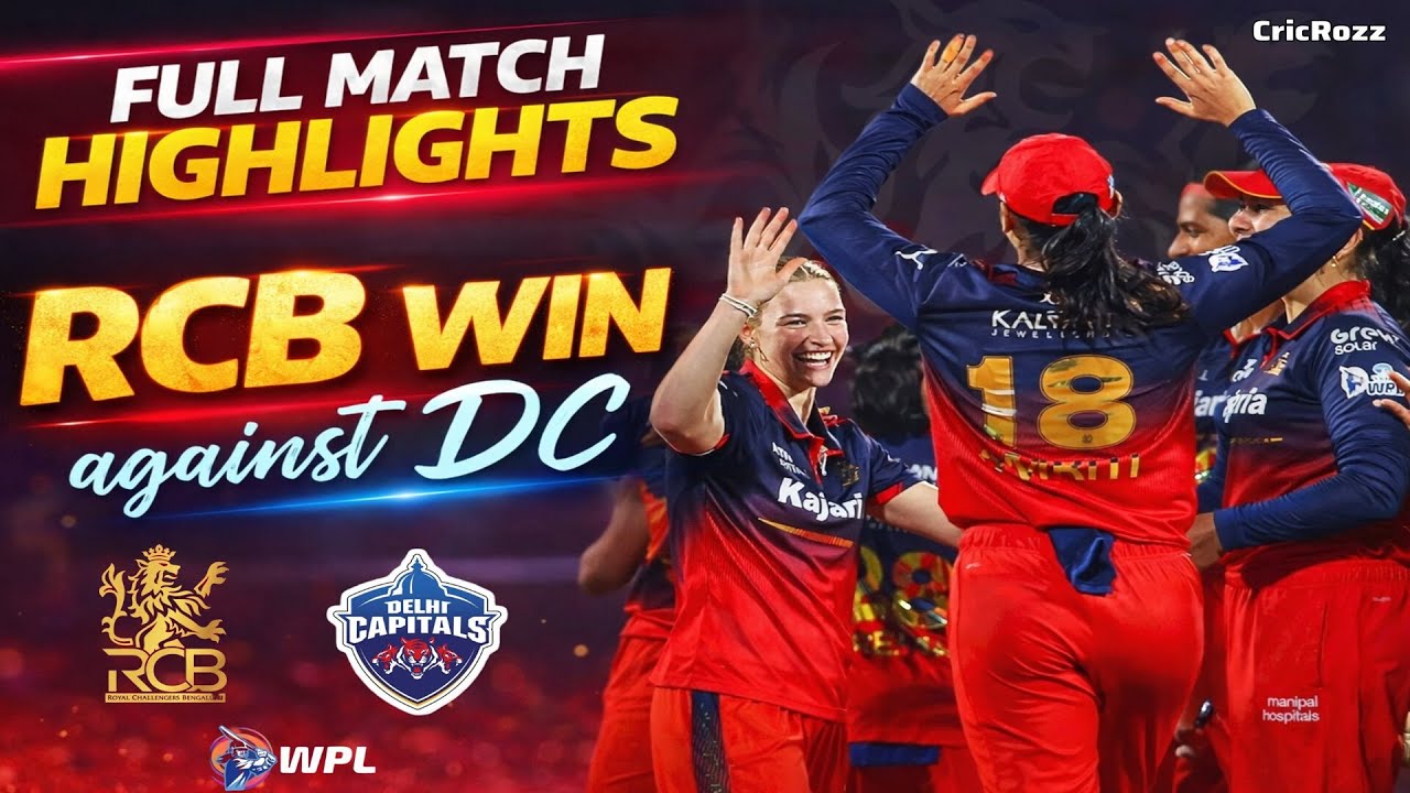 RCB vs DC Match 11th WPL 2026 Highlights | Women IPL Highlights 2026 ...