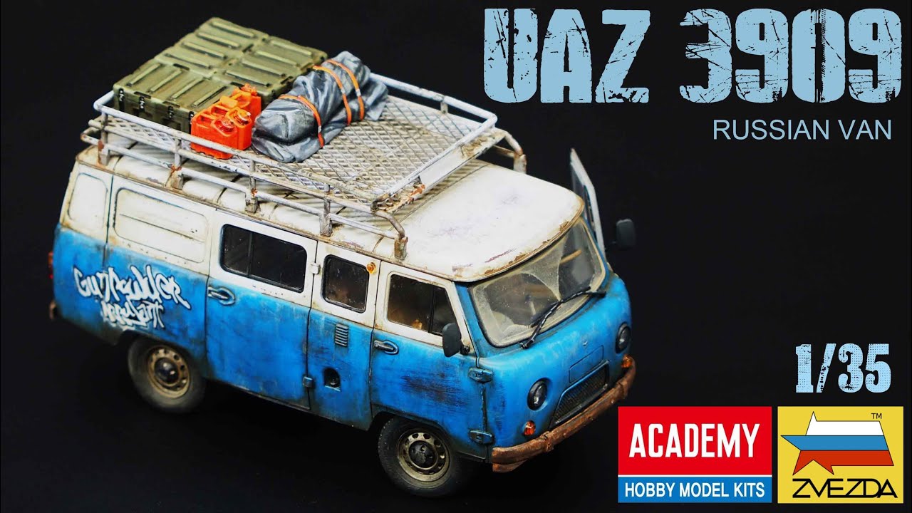 ZVEZDA ACADEMY 1/35 Russian Military Van UAZ 3909 - YouTube