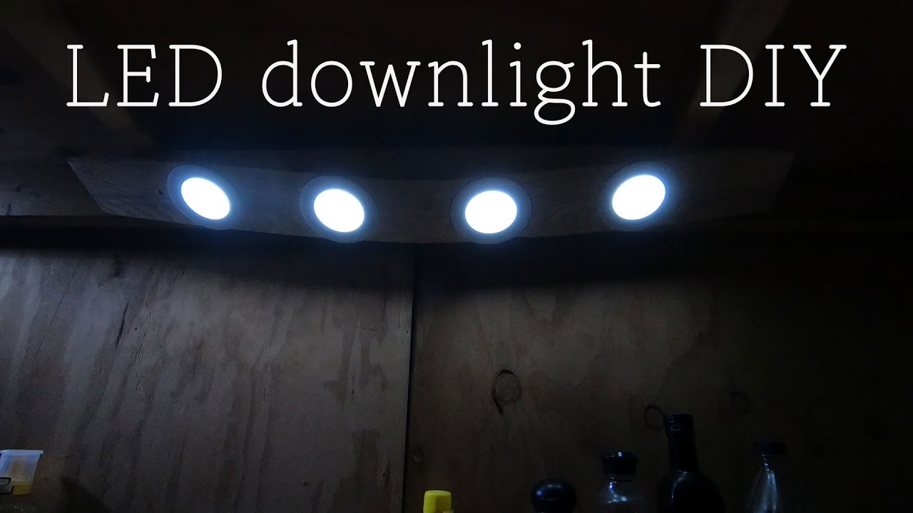 Simple DIY idea - LED downlights with wooden frame - YouTube