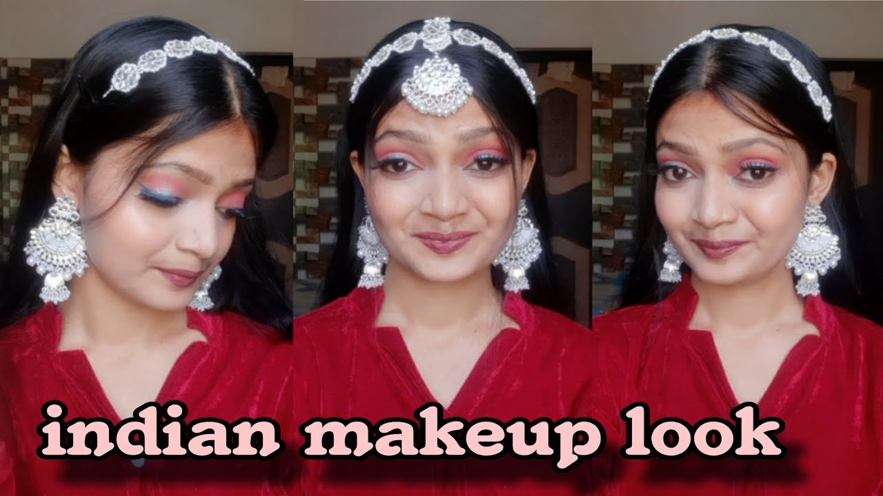 Indian makeup look/makeup for newly bride/easy tutorial |shreya rathod ...