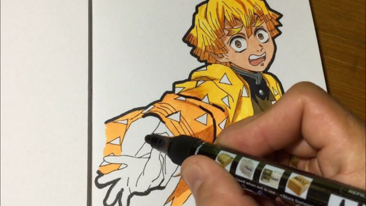 How to Draw Zenitsu | Step by step | Demon Slayer - YouTube