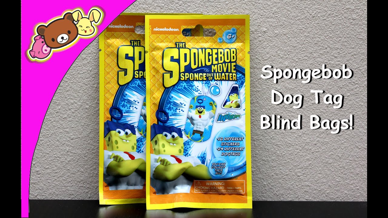 Spongebob Squarepants Sponge Out of Water Movie Dog Tag Blind Bags ...