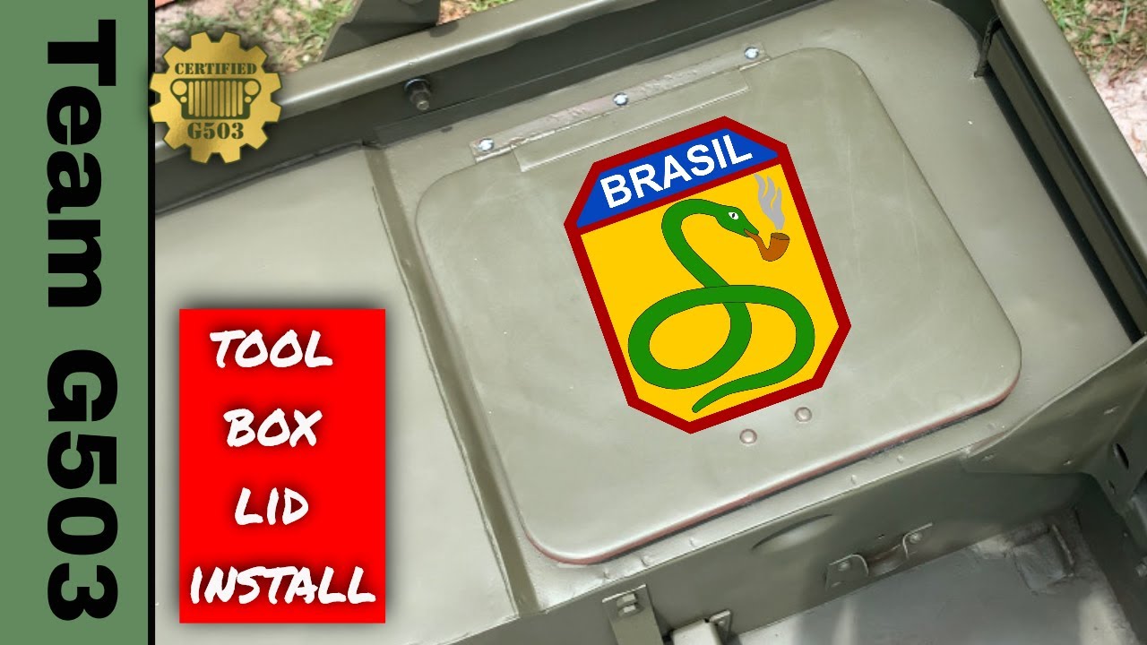 Installation Of The Tool Box Lids On The G503 Willys MB - YouTube