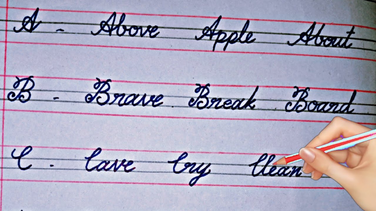 How to write cursive handwriting | Cursive writing a to z | Cursive ...