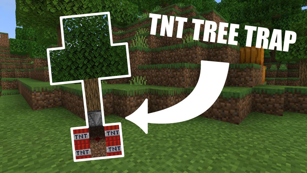 How To Make a TNT Tree Trap - YouTube