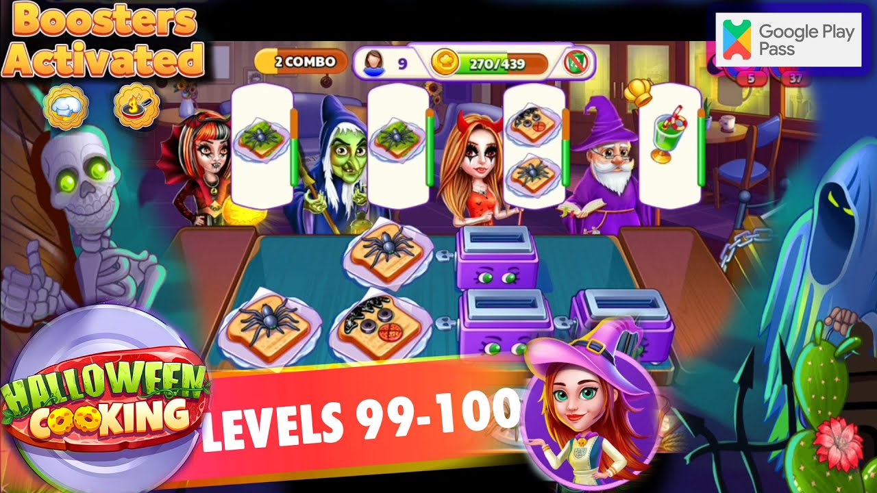 Google Play Pass: Halloween Cooking Game - Gameplay Levels 99-100 ...