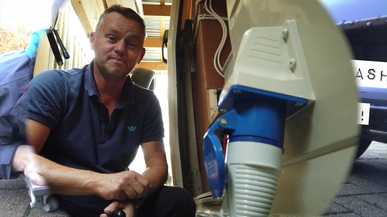 Fitting 240V Mains Hook Up Socket To The Coffee Van "Peugeot J9 Project" - YouTube