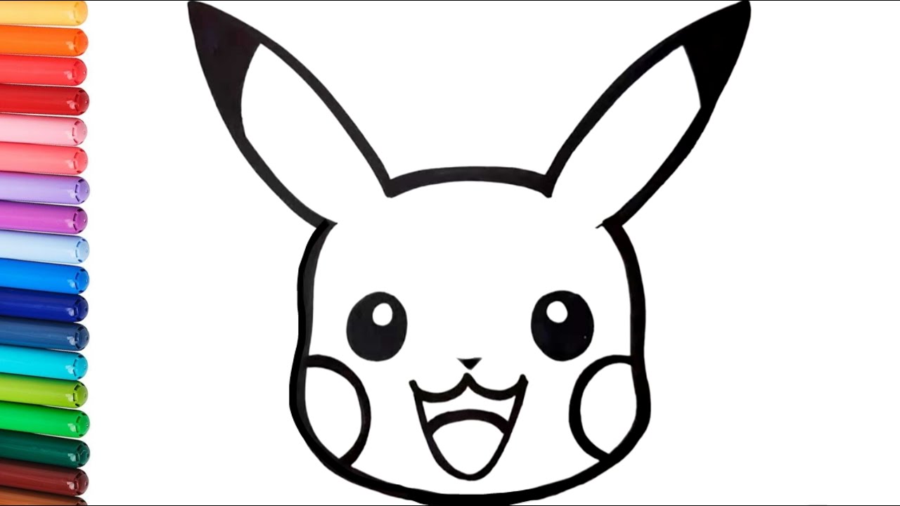 Pikachu Drawing, Painting and Coloring for Kids and Toddlers// Easy ...