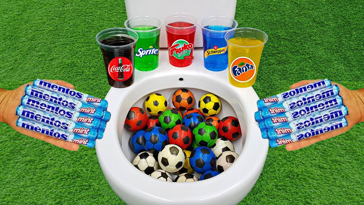 Football VS Popular Sodas !!! pepsi, Monster, Schweppes, Mtn Dew, Coca ...