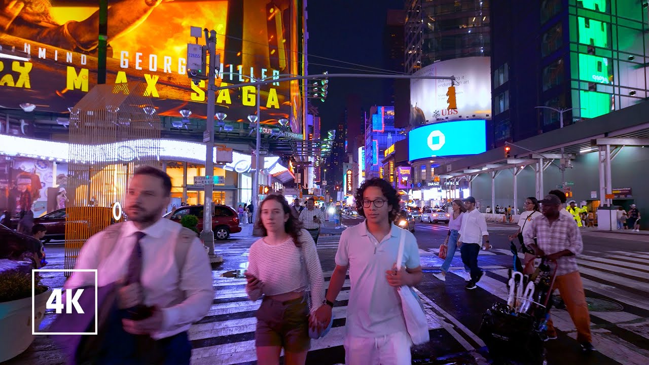 4k New York City Night Tour - Manhattan Walking tour - YouTube