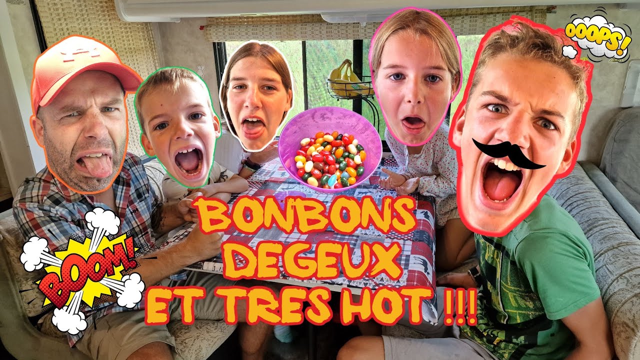 Défi avec les enfants, bonbons dégueux !!! - YouTube