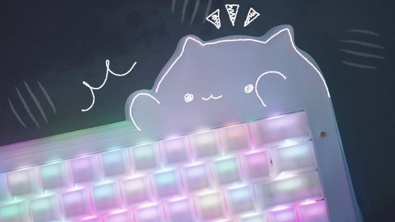 Mini Cat 64 + POM Jelly Keycaps - YouTube