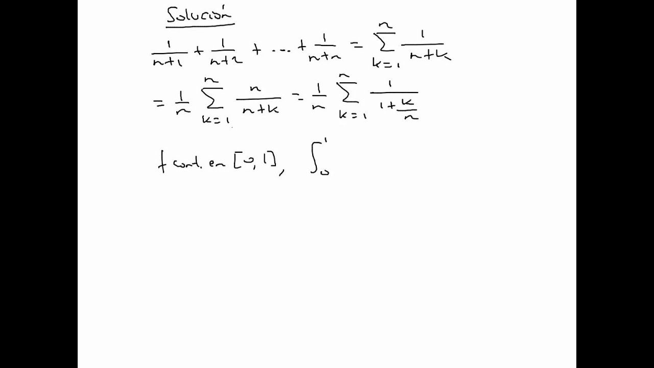 Límite por sumas de Riemann - YouTube