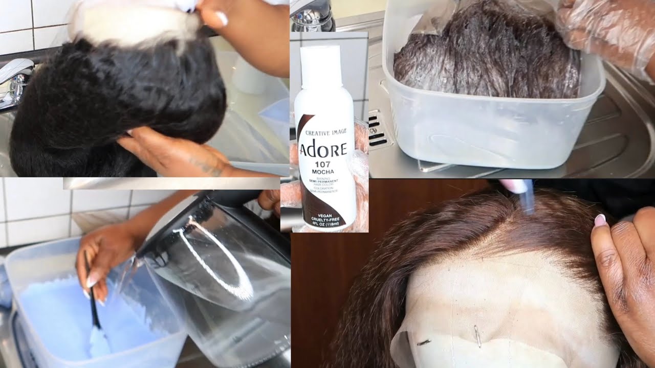 How To: Bleach A Full Wig To Brown Color Easiest Way BEGINNER FRIENDLY ...