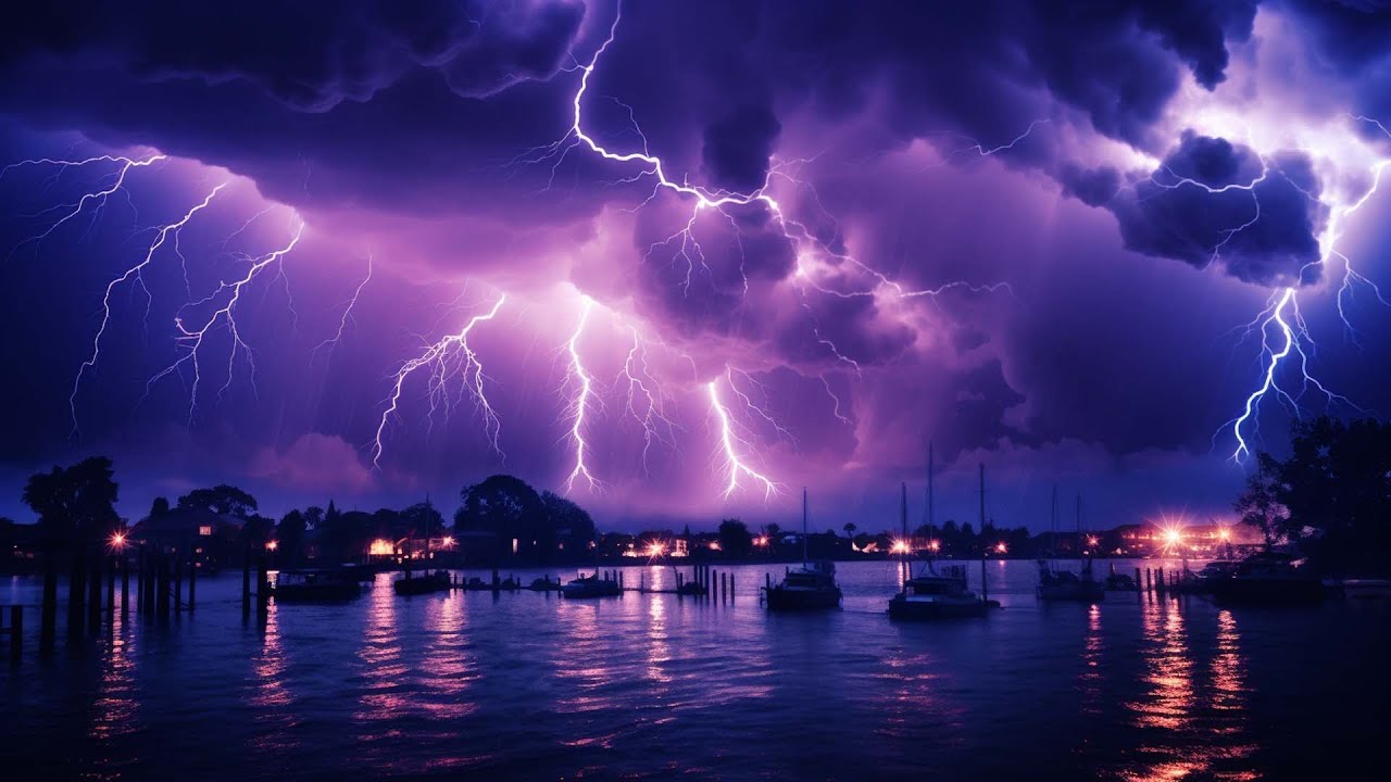 Falling Asleep Quickly At Night With Terrible Storms, Heavy Rain And ...