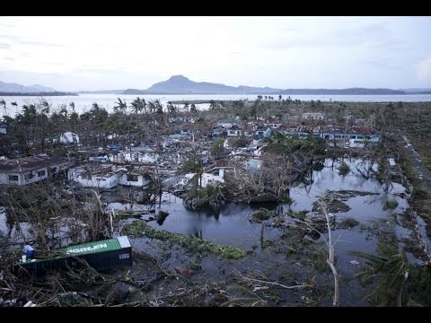 Super Typhoon Haiyan: Aerial view of Philippines damage DESTRUCTION ...