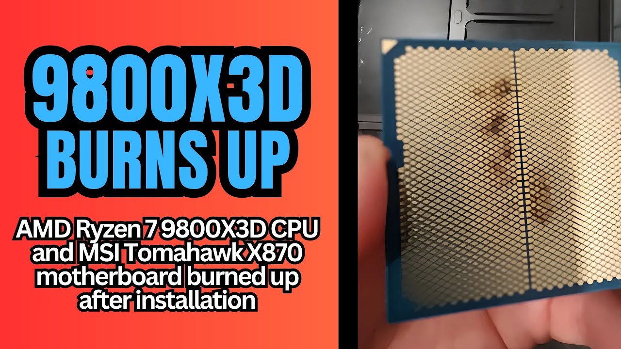 AMD 9800X3D CPU Burns Up #amd #9800x3d @3DGAMEMAN - YouTube