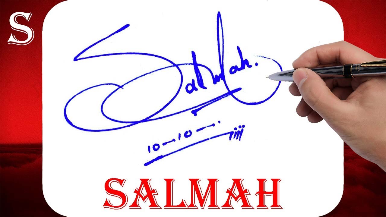 Salmah Name Signature Style - S Signature Style - Signature Style of My ...