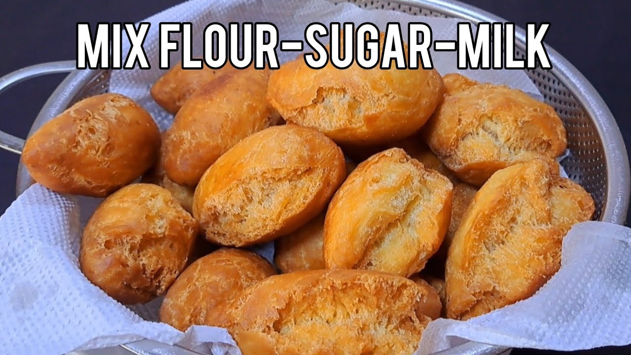Just Mix flour, Sugar and Milk and make this Delicious Buns - YouTube