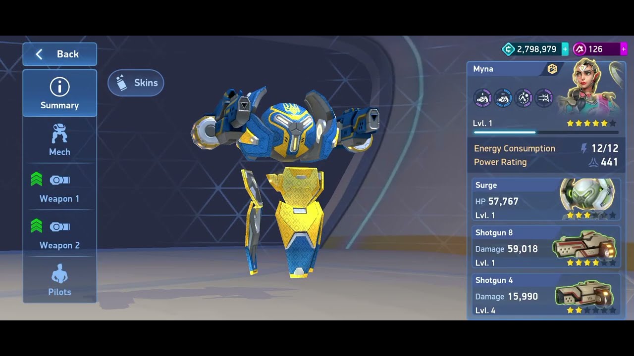 Shotgun Rank Upgrade to 4 Star | Mech Arena | My Game Zone - YouTube