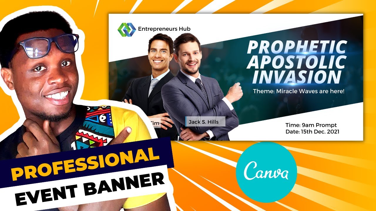Professional Event Banner Design in Canva - African Geek | Canva ...