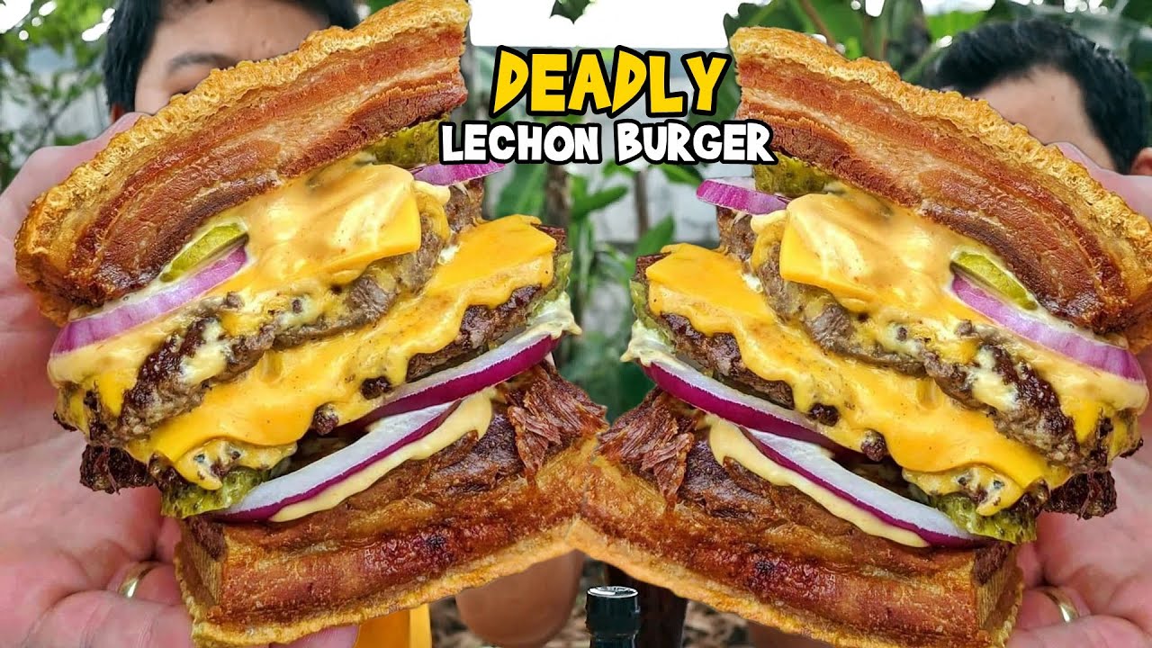 DEADLY LECHON BURGER! (HD) | BACKYARD COOKING | TEAM CANLAS - YouTube