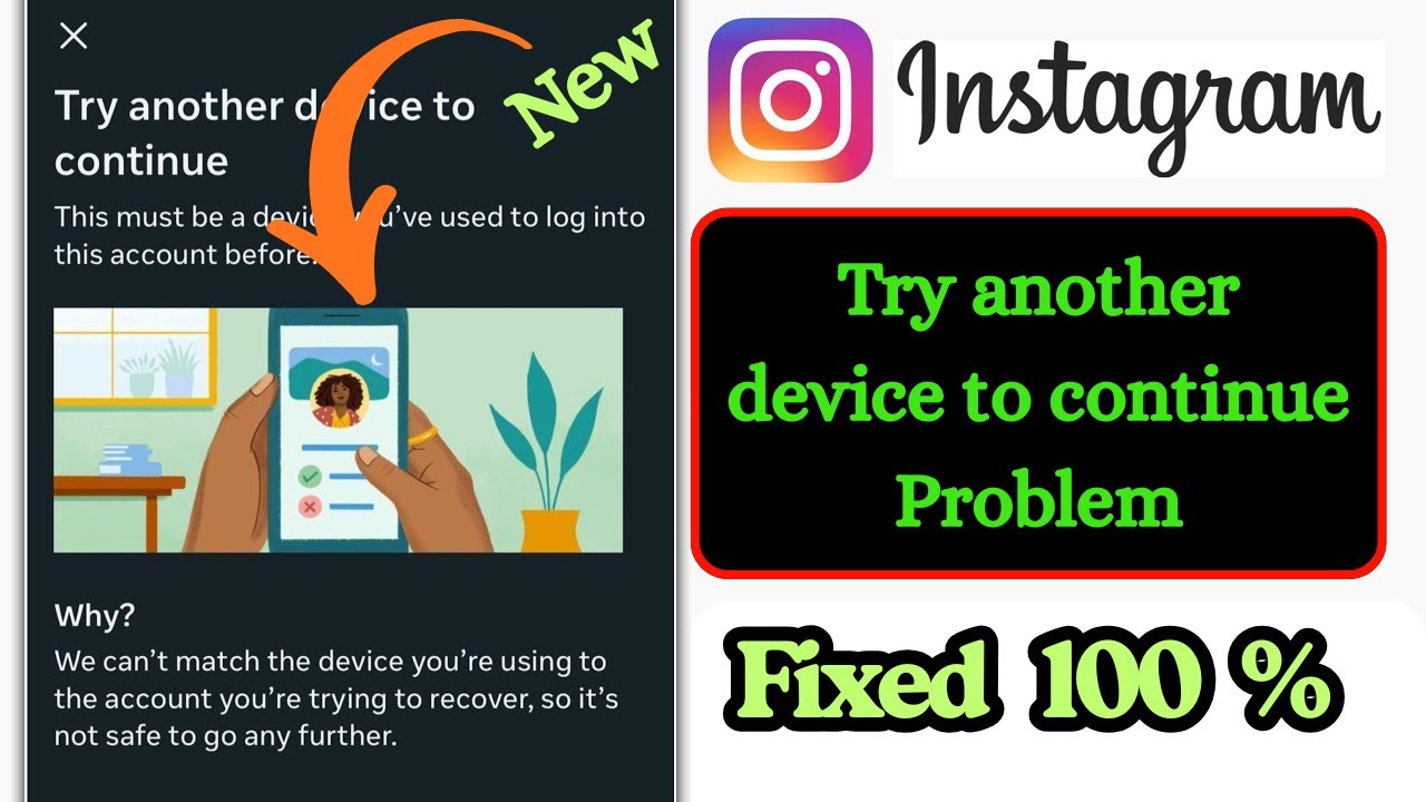 Fix Instagram Try Another Device to Continue Problem (2026 Working ...
