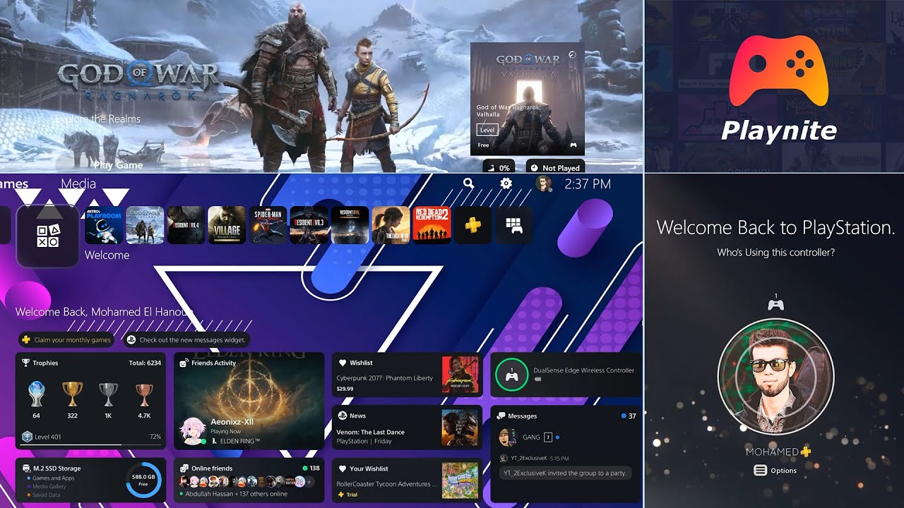 PS5reborn | The New Customization ( Welcome Hub - Profile - DLC notif ...
