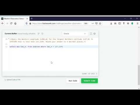 Weather Observation Station 15 HackerRank SQL - YouTube