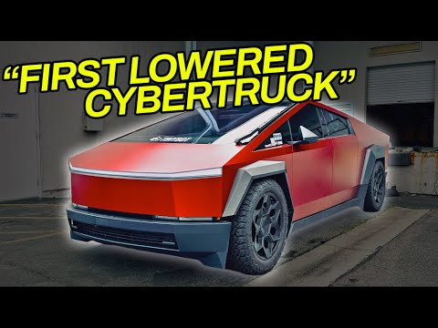 FIRST "SLAMMED" CYBERTRUCK LOWERED with Modified Suspension - YouTube