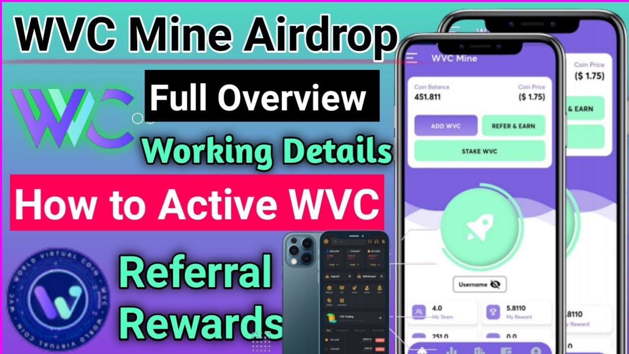 WVC Mine Airdrop||How to Active WVC Mine App ||How to Stake WVC ||WVC ...