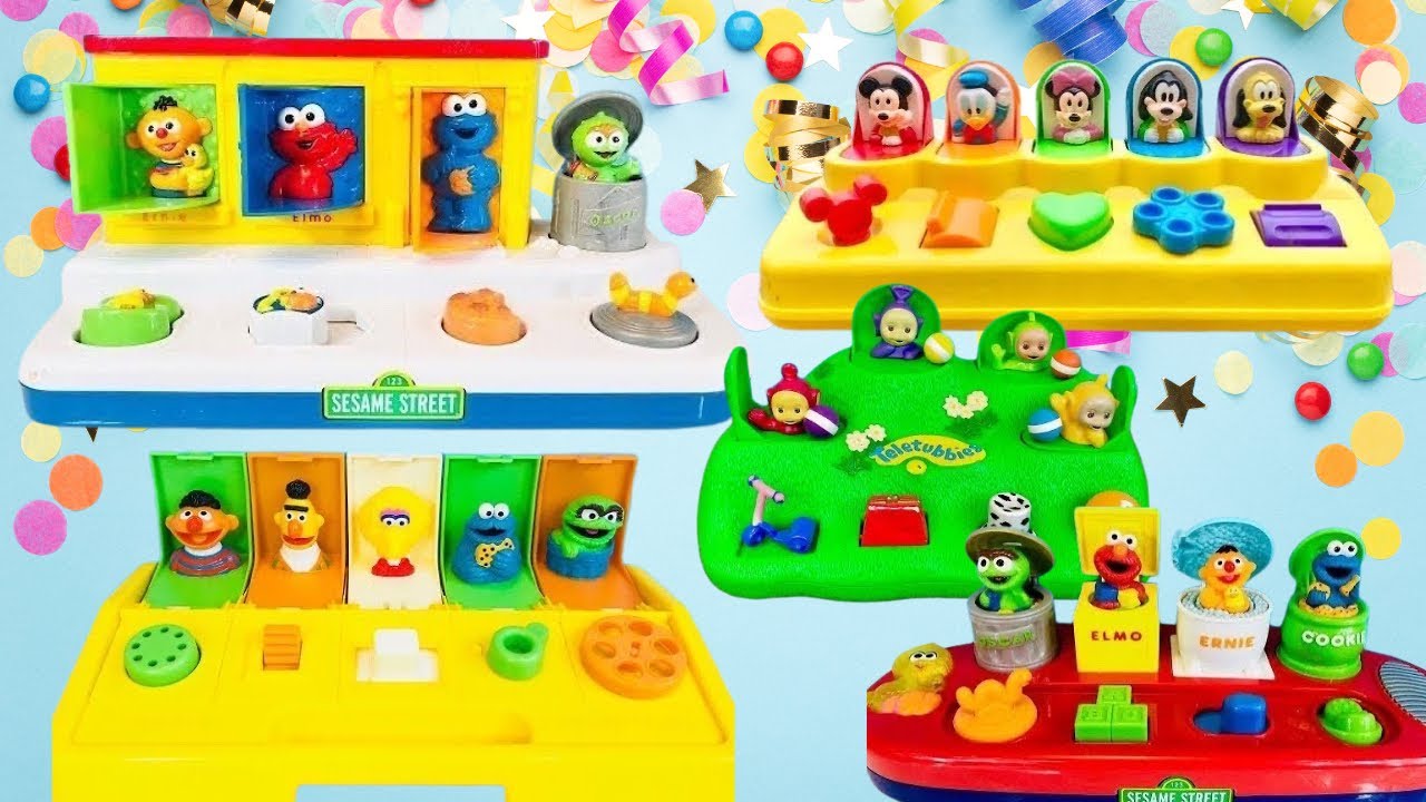 POP UP TOYS Collection Compilation Sesame Street TELETUBBIES Disney ...