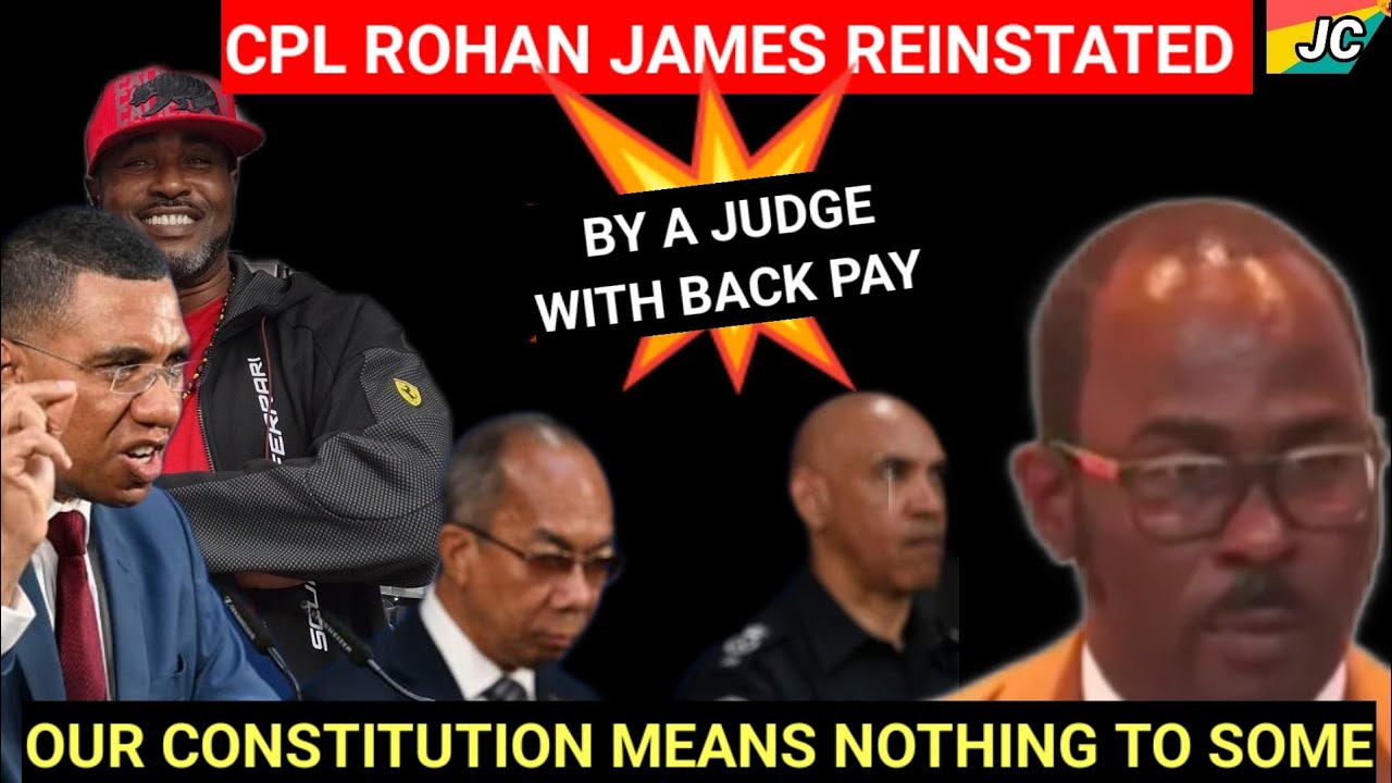 JUDGE ORDER CPL ROHAN JAMES TO BE REINSTATED. - YouTube