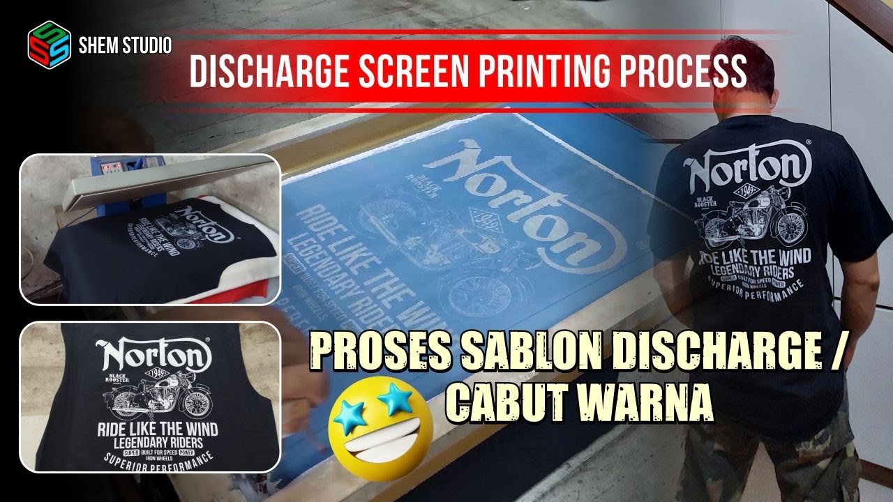 MEMBUAT CAT SABLON DISCHARGE DAN PROSES SABLON DISCHARGE/CABUT WARNA DI ...