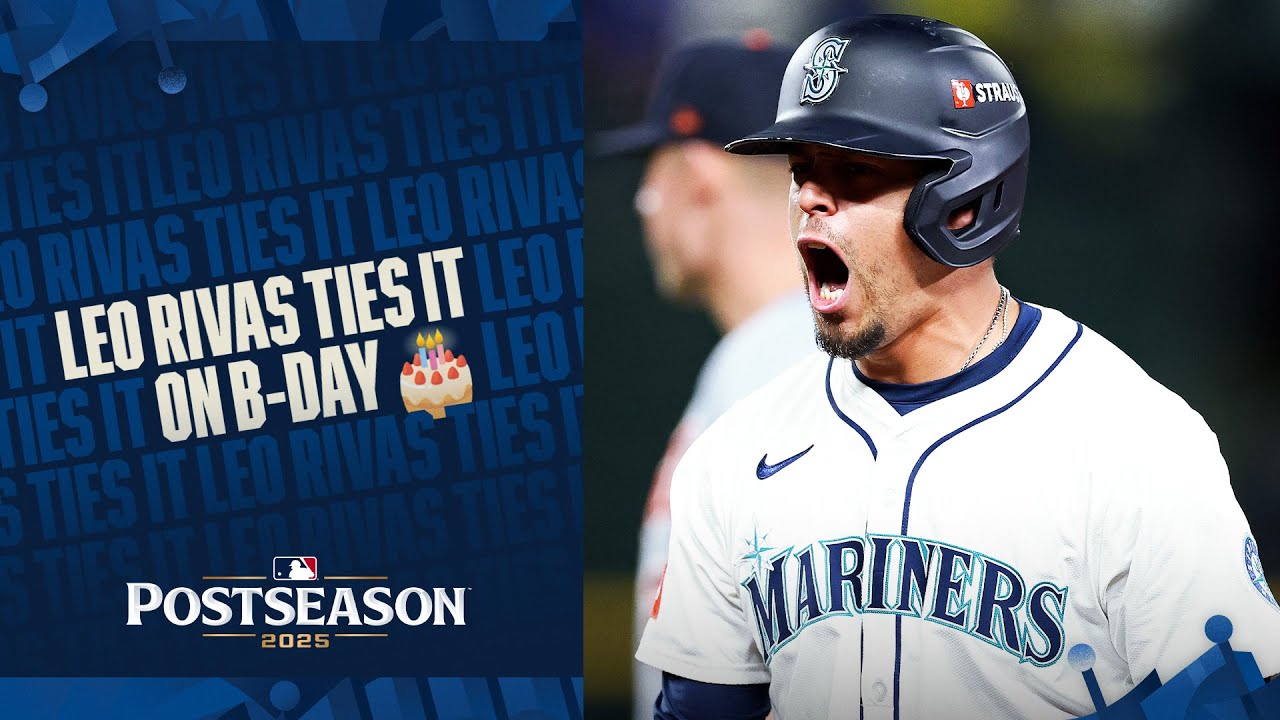 Leo Rivas delivers a game-tying hit ON HIS BIRTHDAY during the 7th ...