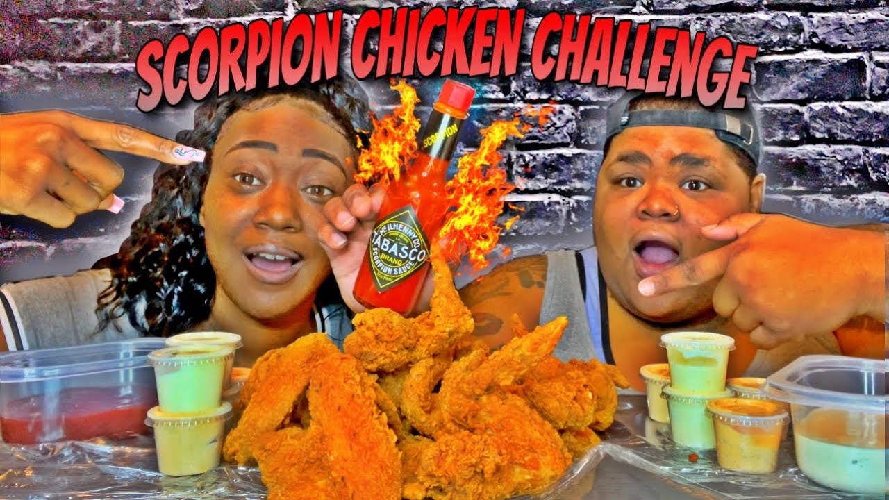 SCORPION CHICKEN CHALLENGE BY @XtinaGrubz | DID WE COMPLETE IT? - YouTube