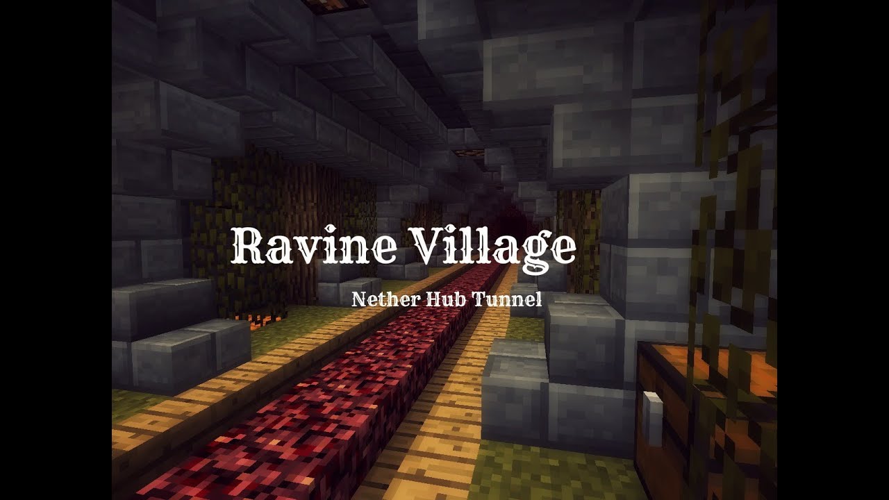 Minecraft #3 Ravine Village | Nether Hub Tunnel - YouTube