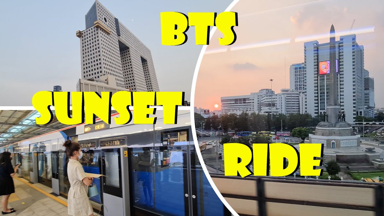 Bangkok - Sukhumvit BTS Line Sunset Ride to Nana Station - YouTube