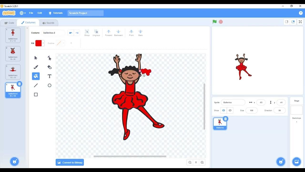 HOW TO CREATE BALLERINA DANCERS ON SCRATCH. FULL VIDEO - YouTube