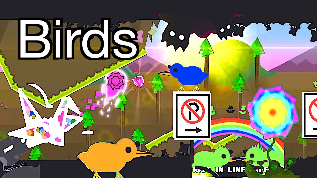 Birds (Geometry Dash + Line Rider) - YouTube