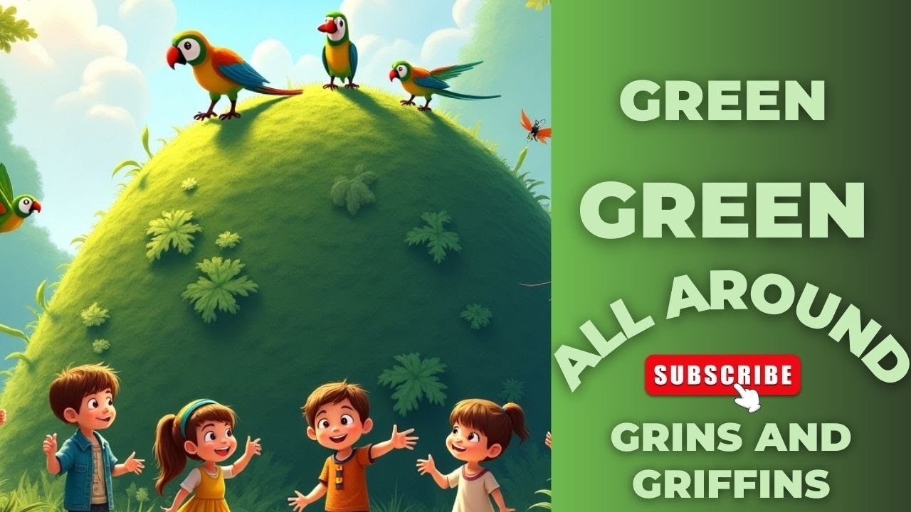 Green Song| 🌿 | Learn Colors with Fun! 🎶💚🐢🐛 | Nursery Rhyme for Kids ...