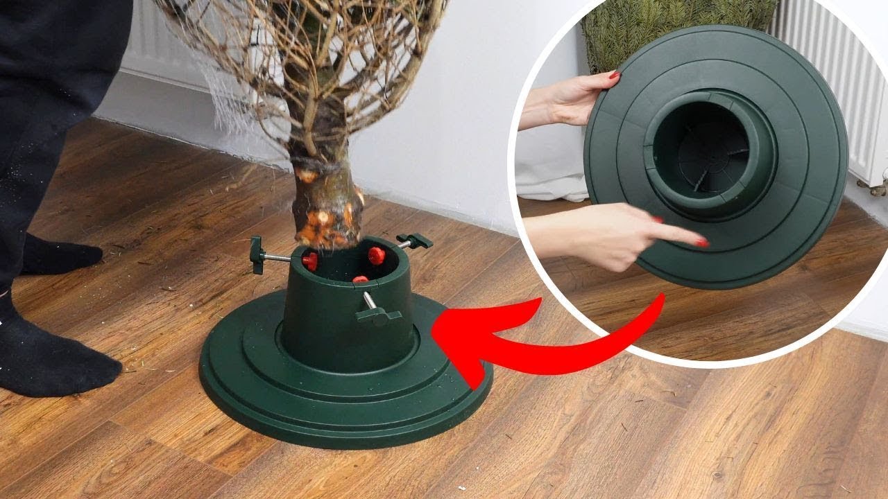Hidden FEATURE of the Christmas tree stand. Preventing needle drop ...