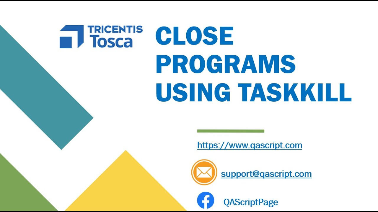 Tosca Tutorial | Lesson 15 - Close Programs | Taskkill | TBox Start ... Tosca Tutorial | Lesson 15 - Close Programs | Taskkill | TBox Start ...