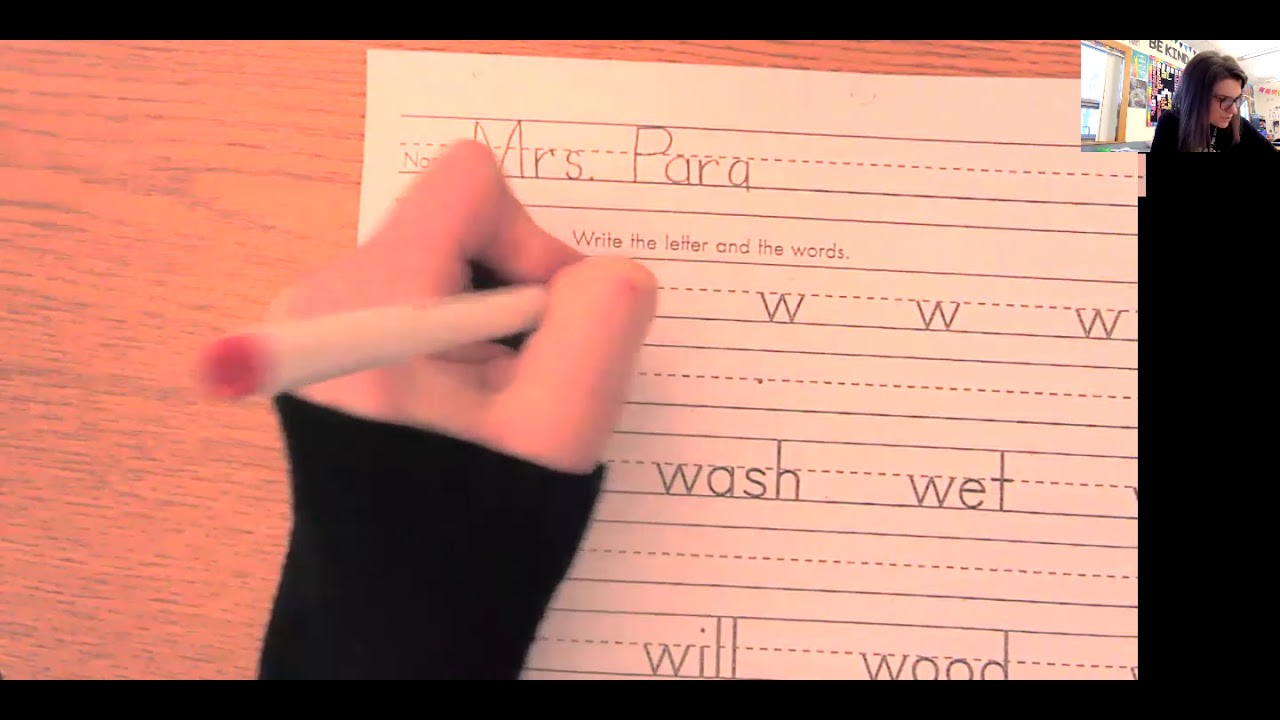 Handwriting- Lowercase w - YouTube