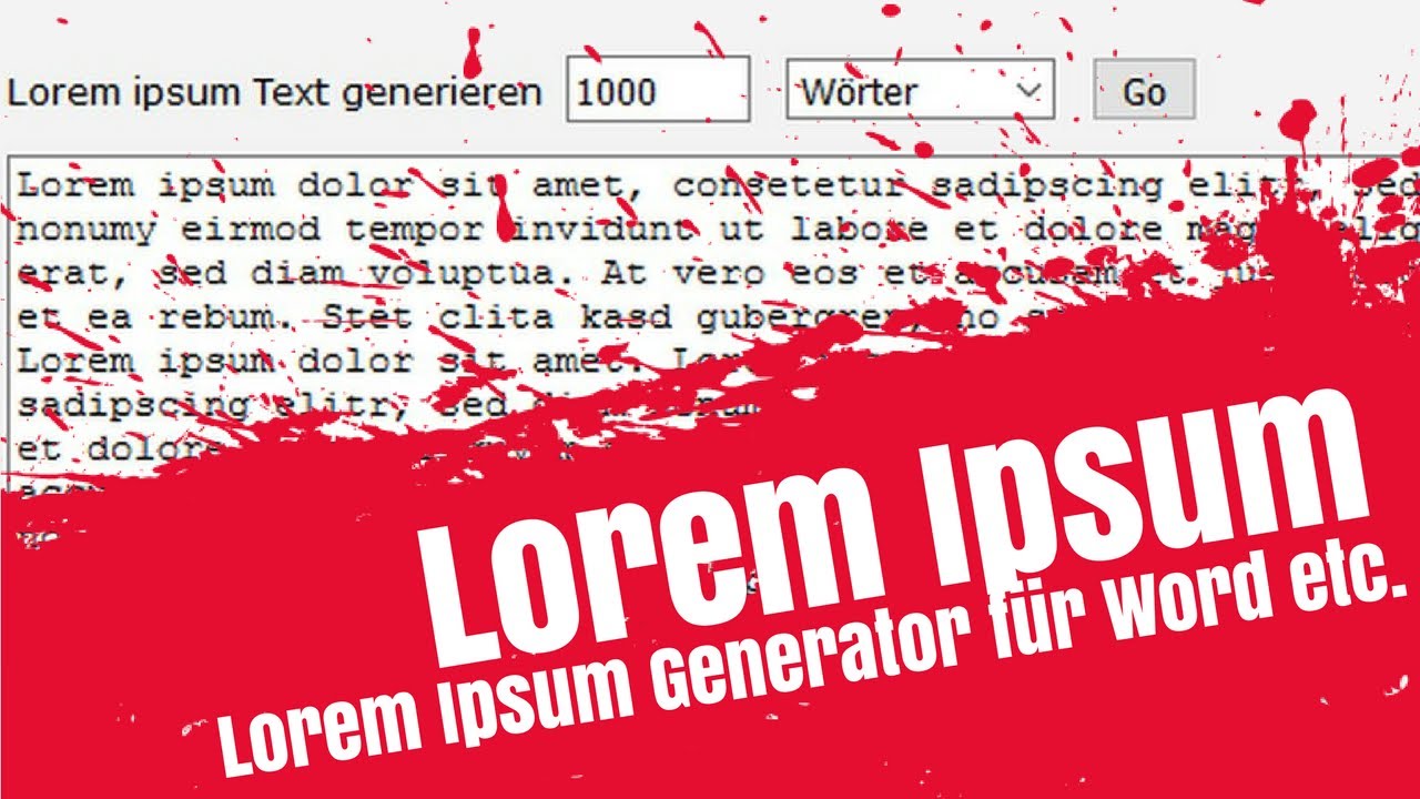Lorem Ipsum Generator kostenlos und schnell für Word, Website etc ...