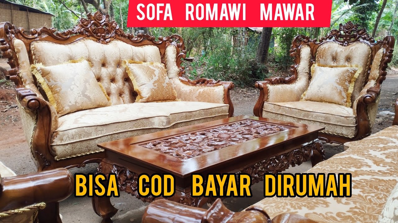 Kursi sofa romawi mawar - YouTube