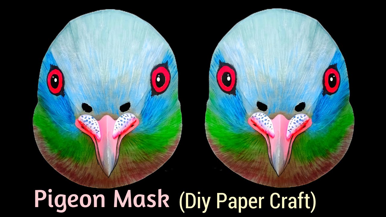 Pigeon Mask Making. Pigeon Face Mask. Pigeon Costume Diy. Bird Mask ...