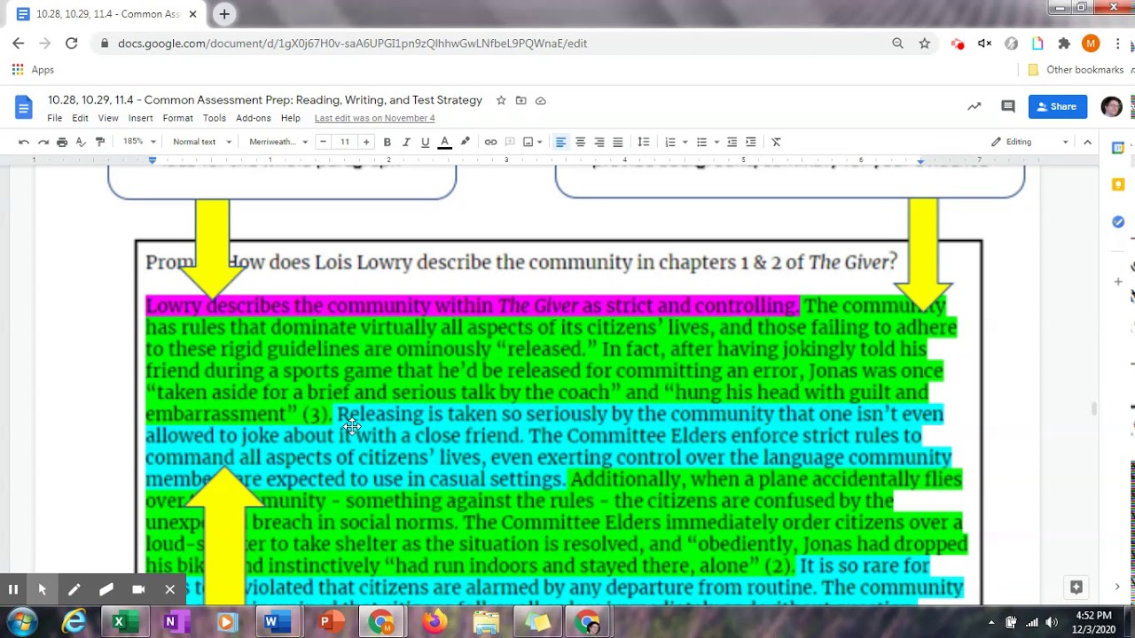 Writing In Colors - Paragraphs - YouTube