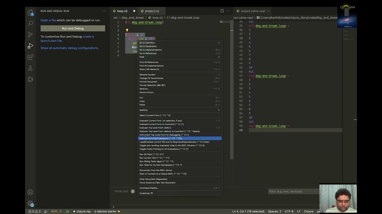 Debugging Clojure with Leningen, Calva and nRepl - YouTube